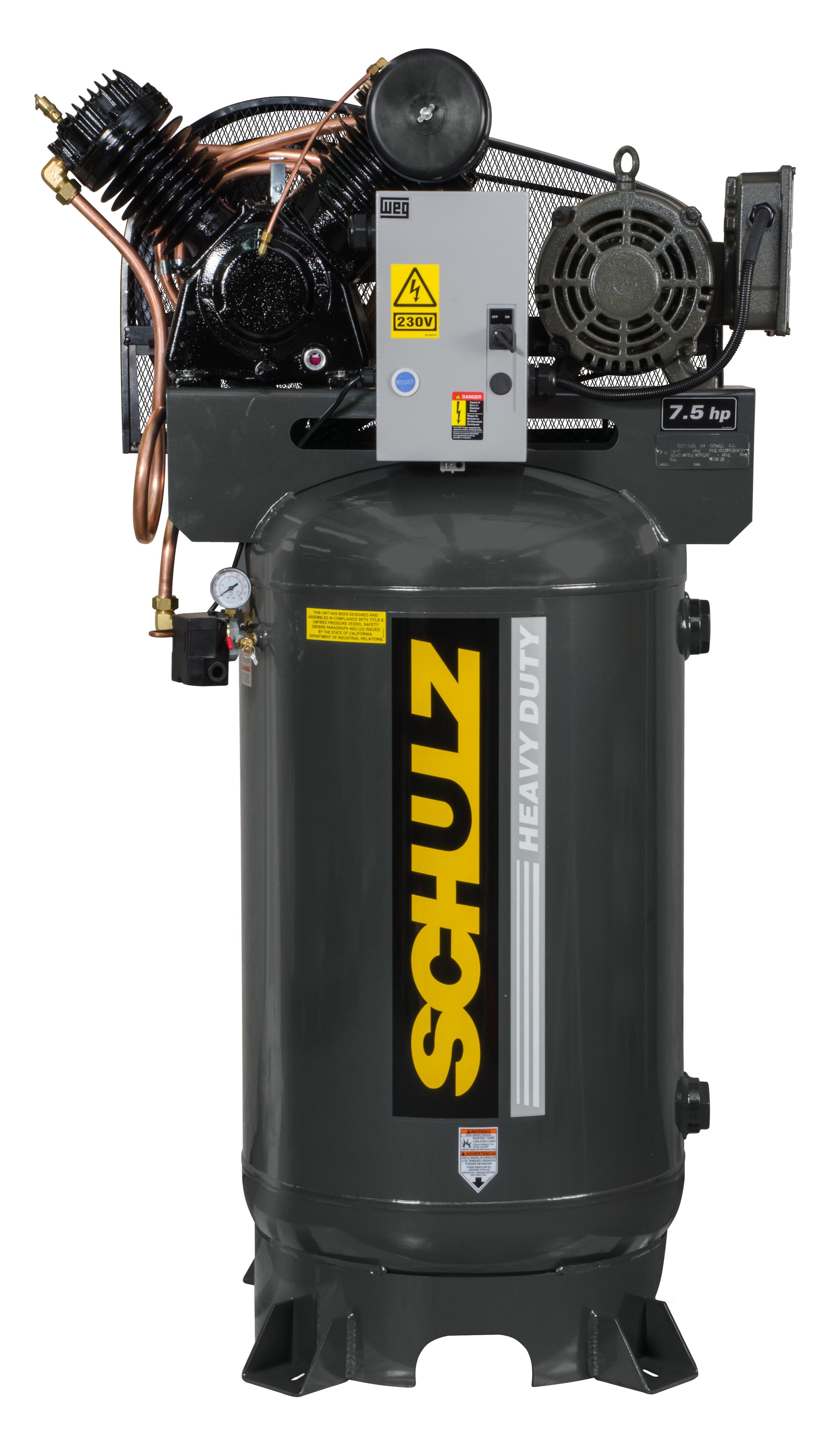 Vertical Tank Reciprocating Air Compressors 1.5–15 HP — Compressed Air ...