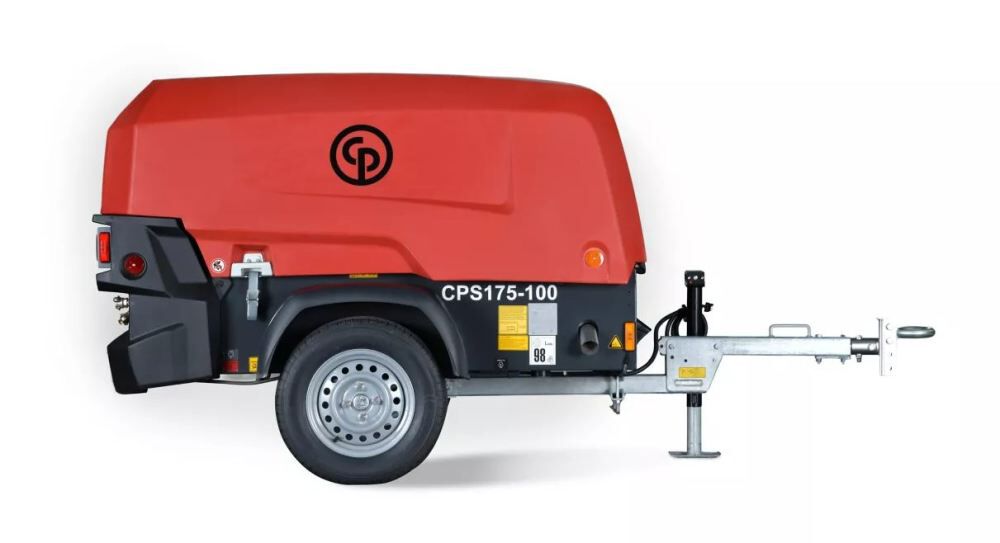 Chicago Pneumatic CPS 175-100 Rotary Screw Towable Air Compressor with ...