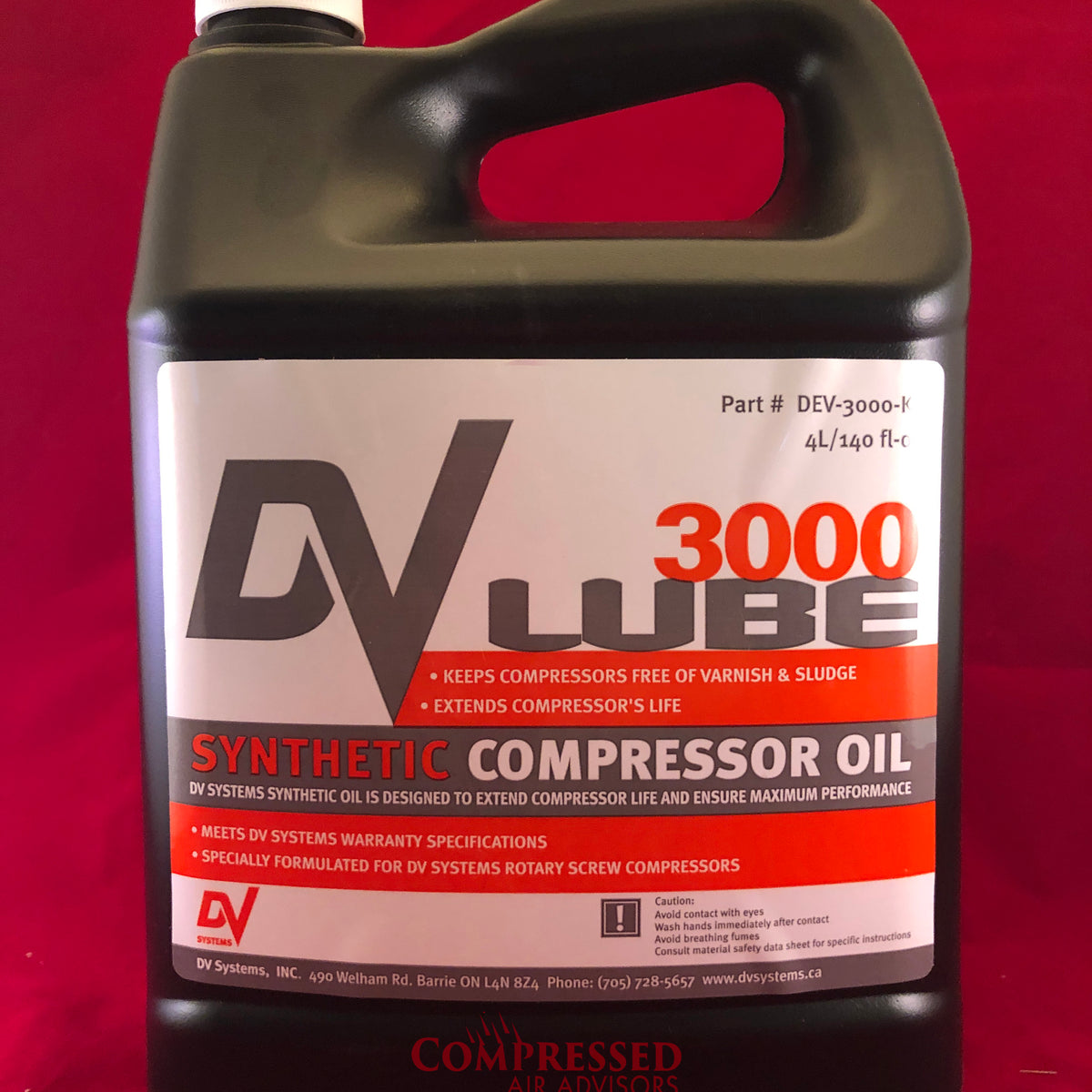 DV Systems DEV 3000 - Synthetic Compressor Oil - 1 Gallon — Compressed ...