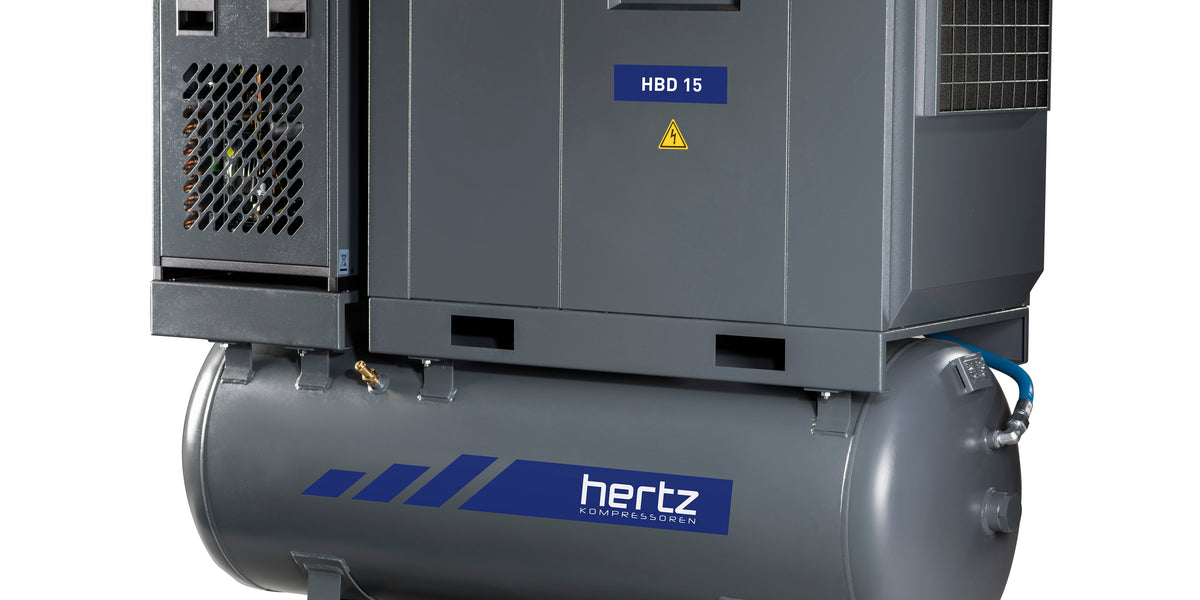 Hertz HBD 11 TMD Rotary Screw Air Compressor – 15 HP, 120 Gal, Dryer ...