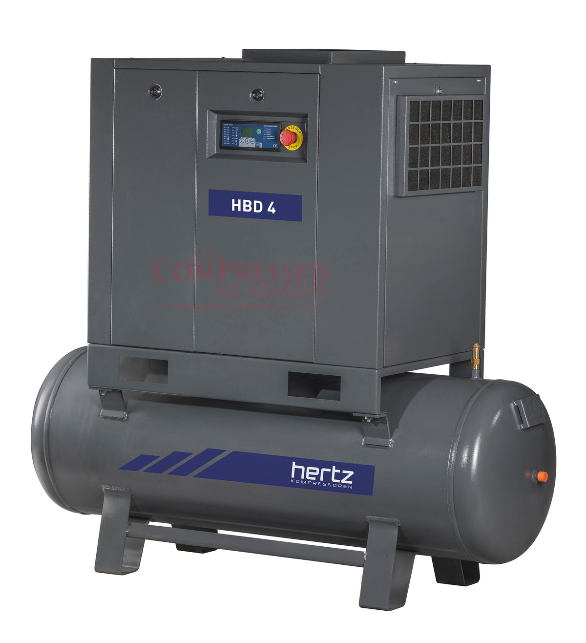 Hertz Kompressoren HBD 4 TM- 5hp Belt Driven Rotary Screw Air Compress ...