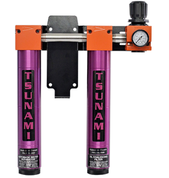 Tsunami Air Filter #4: Water Separator & Coalescing Filter w/Regulator ...
